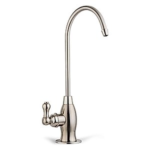 iSpring GK1-BN Heavy Duty Reverse Osmosis Faucet, High Spout Kitchen Bar Sink Drinking Water Faucet, Contemporary Style RO Faucet, Brushed Nickel