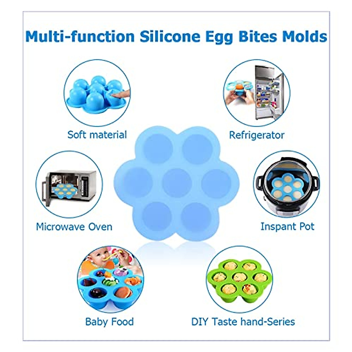 - Do-it-yourself, development thinking, food grade Summer Reusable Silicone Baby Food Freezer Tray Molds Storage Frozen Baby Food Storage Containers Kitchen Tools (Color : A) A (Color : B)