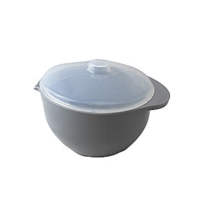 Dependable Industries inc. Essentials Microwave Soup and Stew Maker Microwave Bowl with Spout and Splash Cover Cook Meals In Minutes Rice Pasta Cereal Oats and More 1.2L