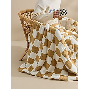 Aycery Ultra Soft Microfiber Checkered Throw Blanket - Checkerboard Grid Design, Warm and Cozy Decor for Home Bed Couch (60''x79'')