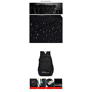 LUNAEM Travel Laptop Backpack for School Computer Bookbag for Men Women College Students Fits 15.6 Inch Laptop (White 1)