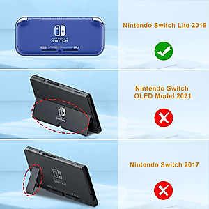 KENOBEE Silicone Case Compatible with Nintendo Switch Lite 2019, Soft Lightweight Ergonomic Grip Protective Cover with Shock-Absorption and Anti-Scratch Design for Switch Lite Console, Red