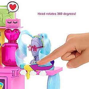 Barbie Extra Doll & Vanity Playset with Exclusive Doll, Pet Puppy, 45+ Pieces Including Clothes & Accessories, Toy Gift for Kids 3Y+, GYJ70