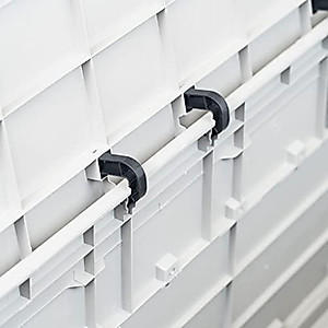 GOLINPEILO Patio Storage Box 74 gal Light Gray Patio Garden Outdoor Storage Container for Toys, Furniture Deck box (Weight:15.26 lbs)