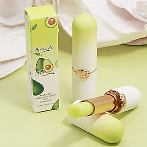 BINGBRUSH 2 Pcs Avocado Green Color Changing Lipstick Queen,PH Mood Long Lasting Labiales Lip Gloss Lip Balm Tinted Magic Lip Stain Makeup Moisturize Lipstick Set for Women