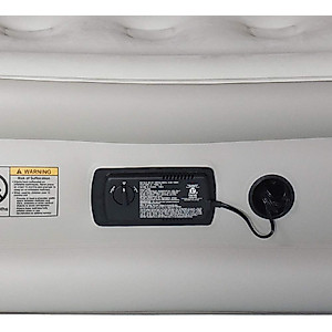 Simpli Comfy Inflatable 18” Queen Air Mattress with Built in Pump Self Inflating Blow Up Durable Heavy Duty Stay Firm Comfortable Air Bed Elevated for Home Guest Travel Relocate Camping