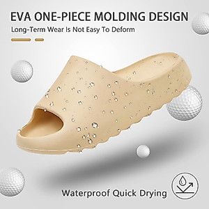 XTJSCBDSH Cloud Slides for Men and Women, Quick Drying Slippers Shoe Open Toe Thick Soft, Platform Slide Sandals Daily Shower Sandals, Non-Slip Bathroom Slippers Summer for Indoor & Outdoor