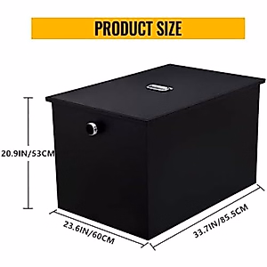 Commercial Grease Trap Interceptor for Restaurant Under Sink Kitchen,70 LB,Black