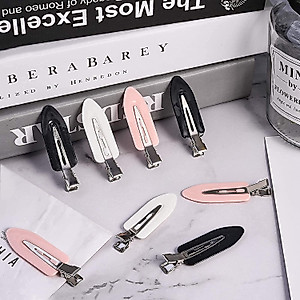 Gingbiss 20 Pcs No Bend Hair Clips, No Crease Hair Clips Curl Pin Clips with Storage Box for Hairstyle Bangs Waves Makeup Application