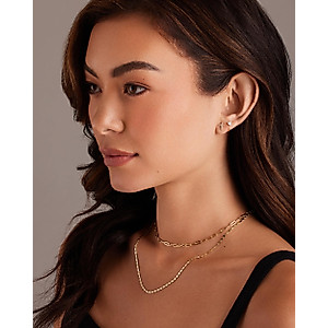 PAVOI 14K White Gold Plated Sterling Silver Earrings | Pave CZ White Gold Cross Earrings for Women