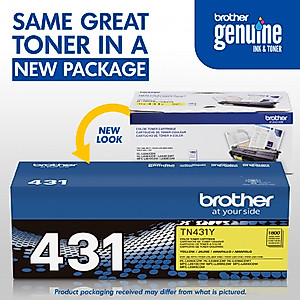 Brother Printer TN431Y Standard Yield Toner-Retail Packaging , Yellow