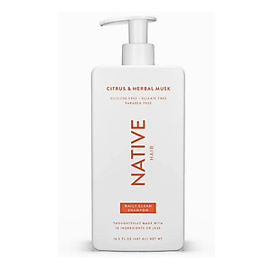 Native Citrus Herbal Musk Shampoo and Conditioner Set - Sulfate, Paraben, Dye Free, 16.5 oz (2 units, 33 Fl Oz) - Daily Cleansing, Moisturizing, Revitalizing, Strengthening Benefits for Hair