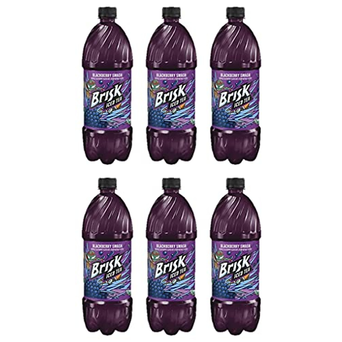 Brisk Icead Tea Blackberry Smash, 33.8 fl oz, 6 bottles
