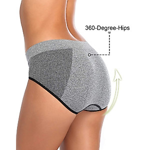 Ocojoce Underwear for Women, Brief Panty, Comfortable Underpants Seamless Soft Large Panty Breathable Women Brief Underwear 5-Pack (Multicolored A, X-Large)