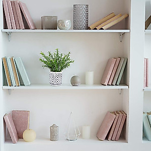 Winlyn 2 Pack Small Potted Eucalyptus Plant Artificial Plants Green Boxwood Rosemary Greenery in Modern Concrete Plant Pots