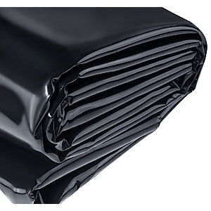 KLEWEE Pond Liner, 4 x 7ft 20 Mil Small Pond Liners, Black Heavy LDPE Duty Pond Liners for Outdoor Ponds, Waterfall, Stream, Fountains