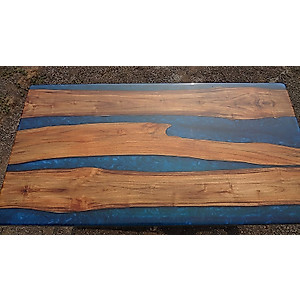 Epoxy Table, Live Edge Wooden Table, Epoxy Resin River Table, Natural Wood,Dining Table, Natural Epoxy Table, Resin Table