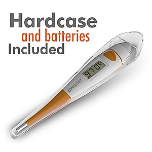 Konquest KDT-1201 Best Digital Medical Thermometer, Highly Accurate and Fast, Easy to Use, 10 Second Reading. Detect Fever Quickly - Oral Armpit and Rectal Thermometer for Babies Children and Adults
