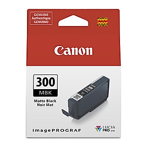 Canon PFI-300 Lucia PRO Ink, Matte Black, Compatible to imagePROGRAF PRO-300 Printer, Standard (4192C002)