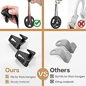 18PCS Clothes Hanger Connector Hooks Hangers Hanger for as Seen on Closet Space Connection Hooks (Classic Black Triangle)