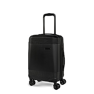 Bugatti Nashville Collection 20 Inch Hard Shell Spinner Carry On Bag for Airplanes, Hardside Expandable Suitcase with 360-Degree Spinner Wheels, Retractable Handle, Airline Approved, Black