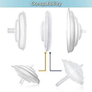 Nenesupply Silicone Backflow Protector Membranes Compatible with Spectra Backflow Protector Not Original Spectra Pump Parts Work with Spectra S2 S1 Breast Pumps (4pc Membrane)