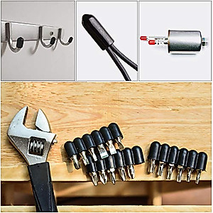 uxcell 50pcs Round Rubber End Caps 1/8" 3/16" 1/4" 5/16" 3/8" Black Vinyl Cover Screw Thread Protectors Assortment Kit(3mm 5mm 6mm 8mm 9.5mm)