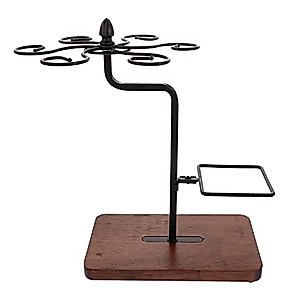 STOBAZA 1pc Delicate Tabletop Metal Countertop Cups Red Home Display Base Kitchen Office Bar Party Shelf Goblet Holder Organizer Drying Holiday Glasses Wooden Wood Wine Tree Hotel