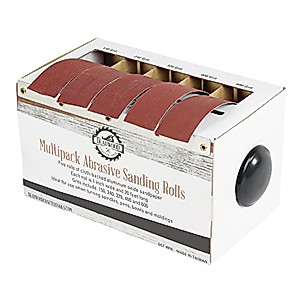 DCT Abrasive Paper 5pc Sand Paper Variety Pack with Dispenser – 150, 240, 320, 400, 600 Grit Aluminum Oxide Sandpaper