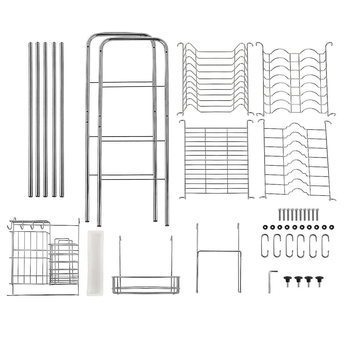 Amazon Basics 26-Inch Over the Sink 2-Tier Dish Drying Rack - Rust-Resistant, Stainless Steel