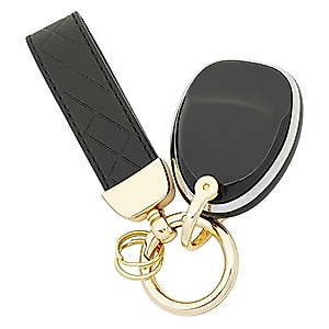 TPU Protective Key Fob Cover Case Compatible with GMC Acadia Yukon Cadillac Escalade SRX Chevy Suburban Tahoe Traverse Buick Enclave Pontiac Torrent Key Fob (Black)