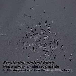 LOVE STORY 3'x10' Waterproof Charcoal Balcony Privacy Screen Fence Cover Shade UV Sunblock for Patio, Deck, Patio, Apartment Railings, Shield 90%