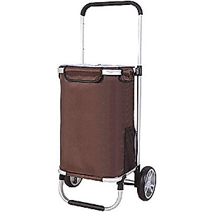 Shopping Trolley on Wheels Multi Function Shopping Cart Folding Portable Climbing Stair Trolley Trailer,Insulation Trolley Frame Drawstring Sealing Storage Hand Trucks,
