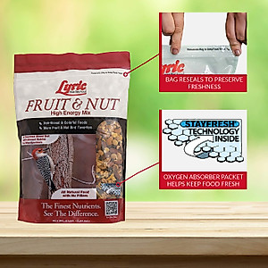 Lyric Fruit and Nut Wild Bird Seed - High Energy Wild Bird Food Mix - Attracts Woodpeckers, Chickadees & Other Songbirds - 5 lb bag