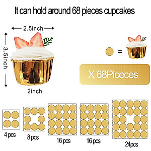 Kimdee 5 Tier Square Cupcake Stand Acrylic Cupcake Tower Display with Colorful LED Light