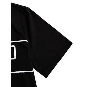 Verdusa Women's 3 Piece Plaid Print Pajama Sets Tee Top and Shorts Pants Pj Set Black L