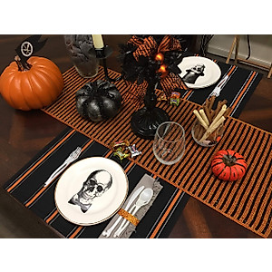 Skeleton Shaped Plastic Silverware Set Plasticware: Reusable, Dishwasher Safe, Non Toxic, Heavy Duty Forks Spoons & Knives (Place Setting for 6-18pcs Total)