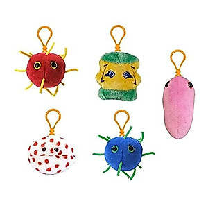 GIANTmicrobes Plagues of The 21st Century Themed Gift Box, covid Plush, covid Plush Toy, covid Gag Gifts, covid Gifts, covid Stuffed Animal, Plush Keychain, History Teacher Gifts