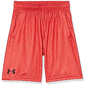 Under Armour Boys' Renegade 3.0 Printed Shorts , Red (600)/Black , Youth Medium