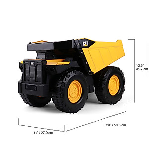 CAT Construction Toys CAT Construction 20" Mighty Steel Dump Truck - Sturdy Steel & Plastic Construction - Real Working Dump Bin - Ideal Gift for 3+ Yr Olds - Lifetime Warranty Included