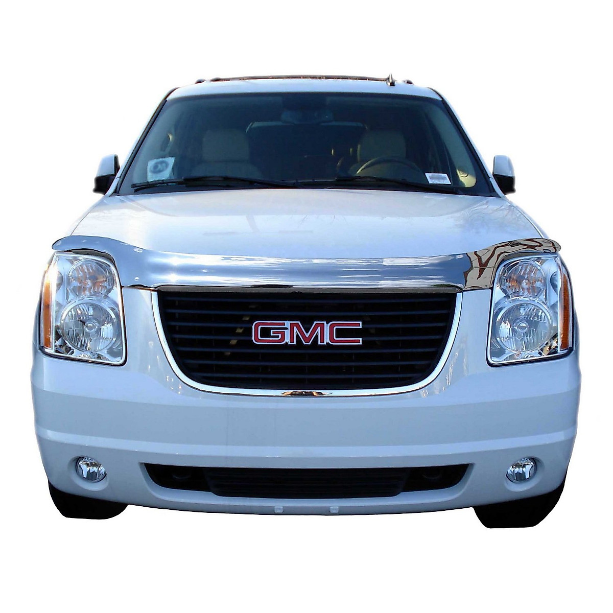 Auto Ventshade [AVS] Hood Shield | High Profile, Chrome | 680837 | Fits 2007 - 2013 GMC Yukon XL 2500, 2007 - 2014 GMC Yukon/Yukon XL 1500 (Excludes Hybrid Models)