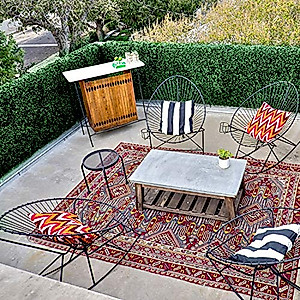 Windscreen4less Artificial Faux Ivy Leaf Decorative Fence Screen 20'' x 20" Boxwood/Milan Leaves Fence Patio Panel, Dark Green 27 Pieces