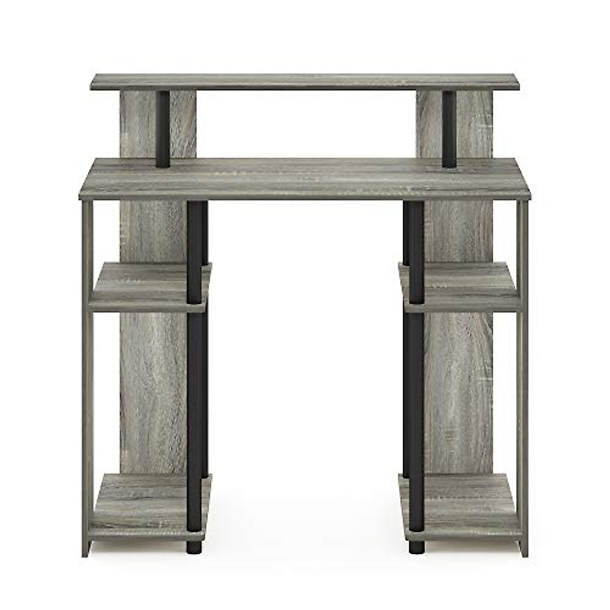 Furinno JAYA Simple Design Computer Writing Desk, French Oak Grey/Black