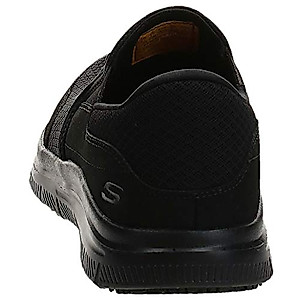 Skechers Men's Black Flex Advantage Slip Resistant Mcallen Slip On - 9.5 D(M) US