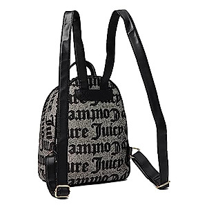 Juicy Couture Change Of Heart Backpack Oversized Gothic Status Black Beige One Size