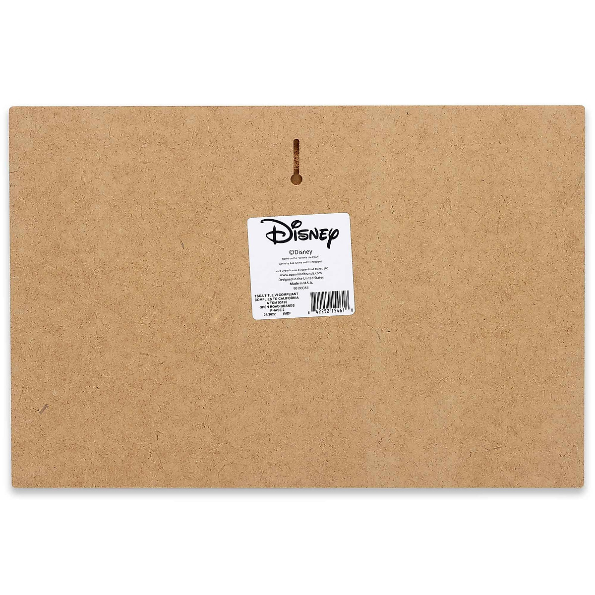 Open Road Brands Disney Winnie the Pooh Room in Your Heart Nostalgic Wood Wall Decor For Nursery, Bedroom or Play Room