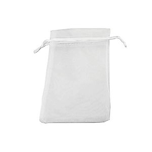 QIANHAILIZZ 50 Pack 12 x 16 Inch Drawstring Flower Bags Organza Jewelry Gift Pouch Candy Pouch Drawstring Wedding Favor Bags (White)