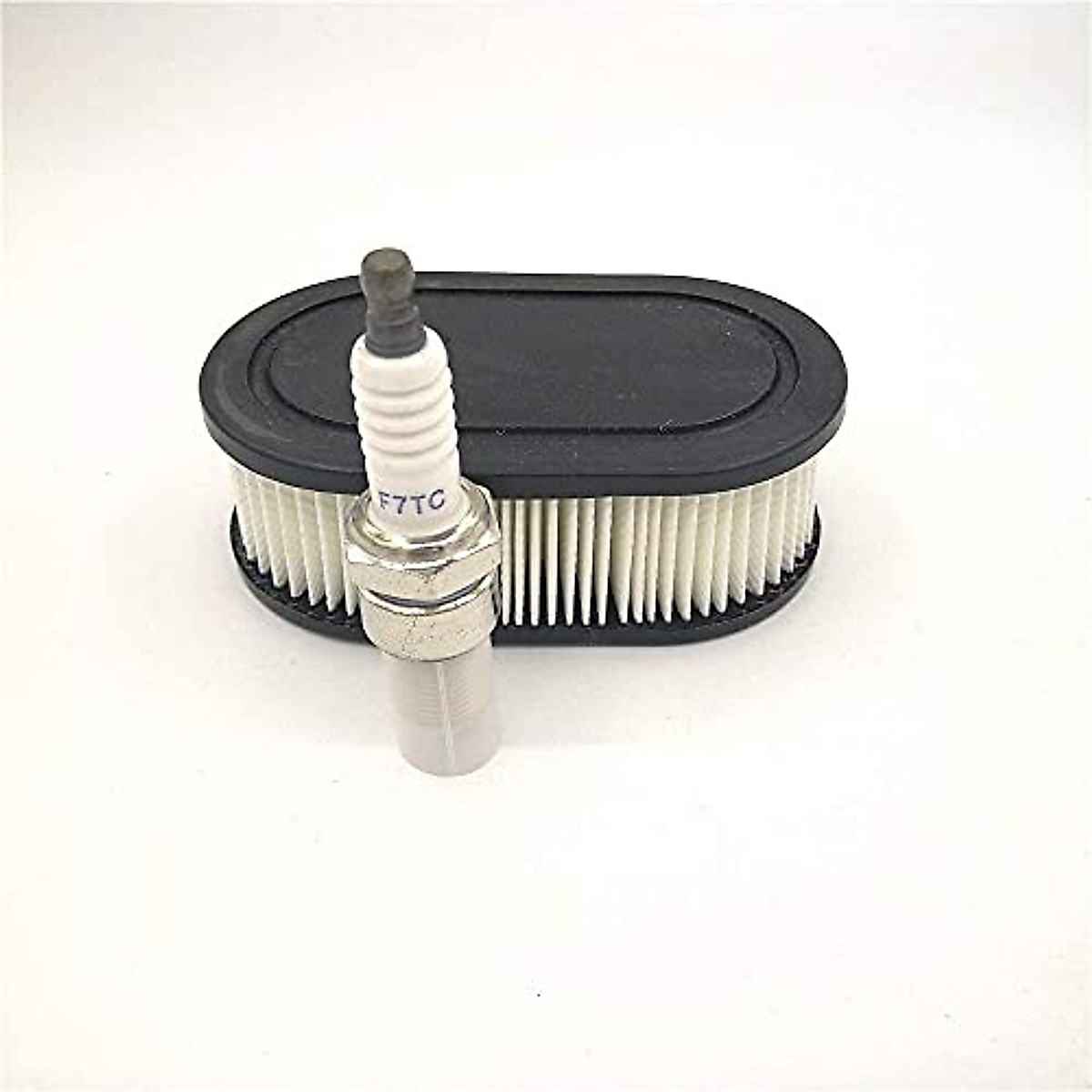 Tool Parts Oval Air Filter with Spark Plug for Troy-Bilt TB110 TB115 TB200 TB230 TB330 TB370 Walk-Behind Lawn Mower : Garden & Outdoor