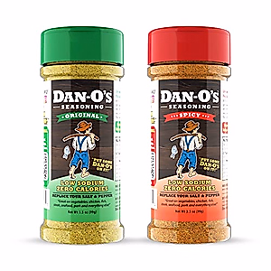 Dan-O's Seasoning Small 2 Bottle Combo | Original & Spicy | 2 Pack (3.5 oz)
