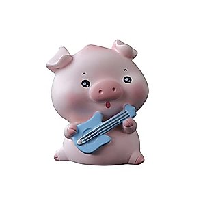 ikasus Cute Piggy Toy Car Ornaments,Lovely Pig Car Dashboard Decorations Bobble Shaking Head Car Doll Desktop Toy Dolls,Car Interior Accessories,Perfect for Home, Desktop, Office Decoration